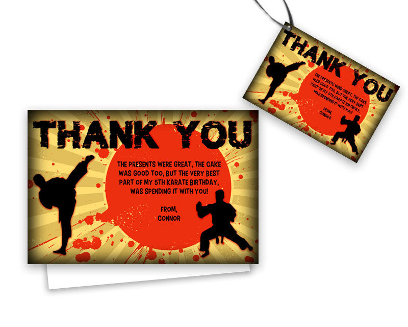 Karate Printable Birthday Cards Ninja Birthday Party Reconizable