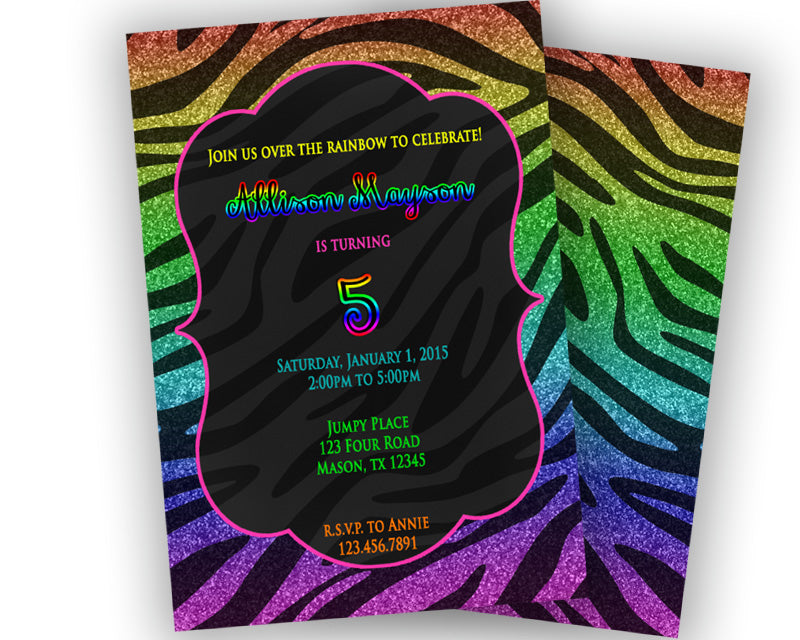 Zebra Birthday Invitations Printable